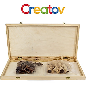 Creatov Chess Set - Chess Board Set for Adults Kids Chess Set Board Game Set Wood Chess Set with Chess Pieces Travel Chess Set