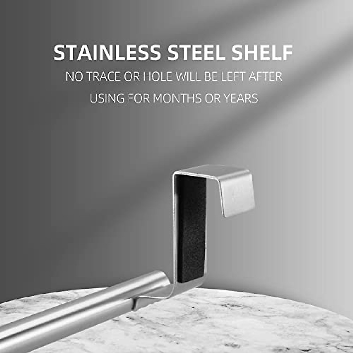 Spacesea Towel Rack for Cabinet, Strong Steel Kitchen Over Cabinet Towel Bar Rack - 2 Pack