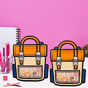 HNQTJJS 20 Pcs Goodie Bags Reusable Gift Bags Party Favor Gifts Birthday Party Bags For Boys Girls Handheld Stand-up Orange(Large)