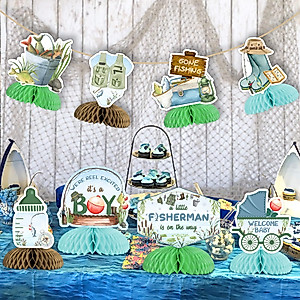 Fishing Baby Shower Decorations Centerpieces Fishing Centerpieces Honeycomb Gone Fishing Table Decors It’s a Boy Gone Fishing Centerpieces Indoors or Outdoors Gone Fishing Gender Reveal Party Supplies