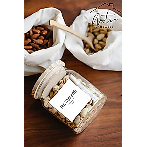 183 Kitchen Pantry Labels for Containers Preprinted with 3 Blank Labels, Minimalist Pantry Labels, Pantry Labels for Food Containers, Kitchen Labels for Storage Bins, Food Labels for Containers