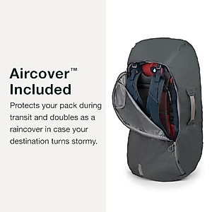 Osprey Farpoint Trek 55L Men's Travel Backpack, Muted Space Blue