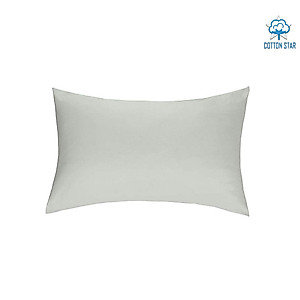 Cotton Star Travel Pillowcase 12x16 Set of 2 Toddler Pillowcase Zipper Closure 600 Thread Count 100% Organic Cotton Pack of 2 Toddler Travel Mini Pillow Case Silver Solid