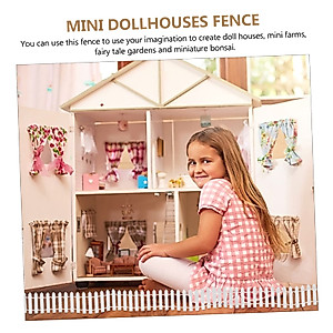 LIFKOME 2 Pcs Mini Fence Decorative Fence Fencing Wood Picket Garden Fence DIY Picket Fence Wooden Fence Wood Fence Miniature Garden Fence Short Picket Camphor Wood Child Moss White Plant