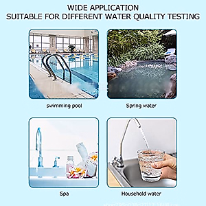 Vomeko 50Pcs Water Test Strip 6‑in‑1 PH Value Hardness Test Strip Pool Test Strip for Aquarium Pond, Quick and Accurate Water Quality Measurement.