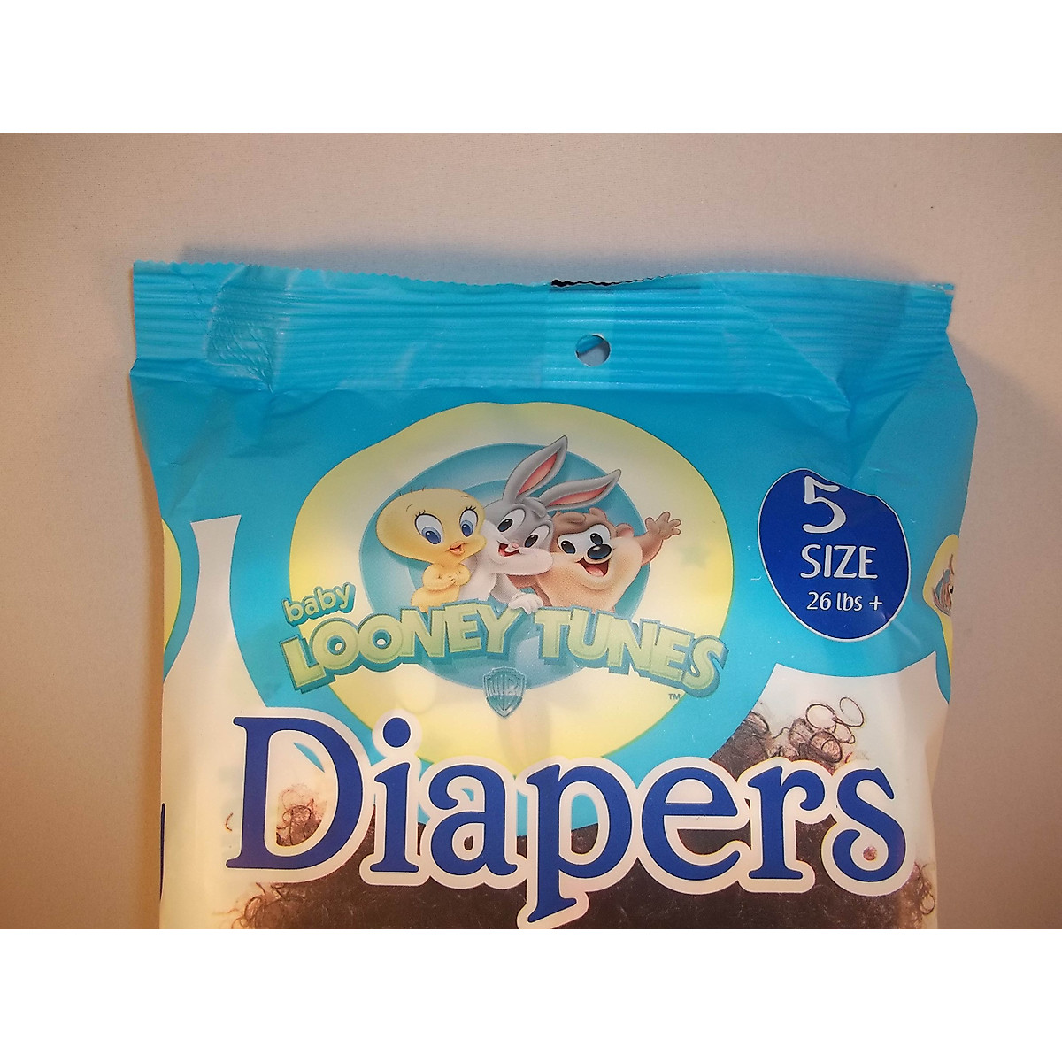 Baby Looney Tunes Size 5 Diapers (4 Count) Bugs Bunny Tweety Bird Licensed