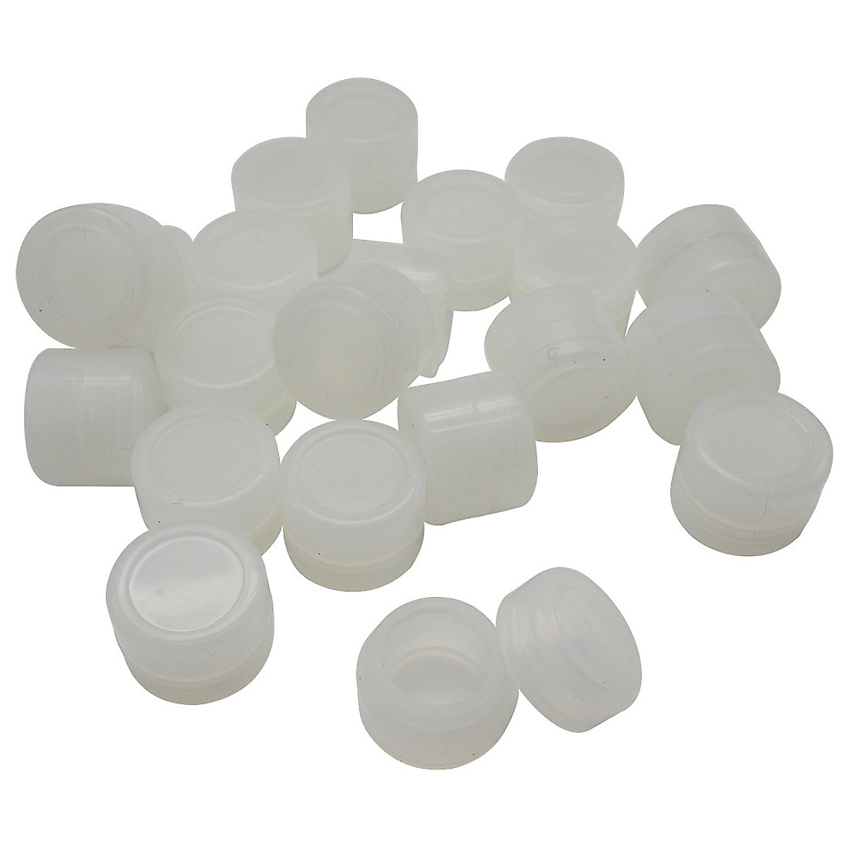 Gentcy Silicone 2ml Clear 50pcs Containers Silicone Storage Jar Seals