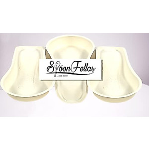 Disposable Spoon Rests 12 Pack, Spoon Holder, Party, Catering Supplies, Birthday, Thanksgiving, Christmas, Tailgating, Kitchen Utensils, Countertop, Stove Top- Spoon Fellas® Cornstarch- Patent Pending