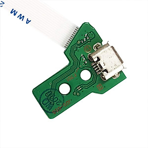 Zahara USB Charging Port Board JDS-055 Replacement for Sony PS4 Controller Dualshock with Flex Cable