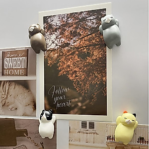 Cute Refrigerator Magnets,8 Pack Cat Magnets for Fridge Locker Decor Magnets 3D Cat Kawaii Magnets for Office,Kitchen,Whiteboard,House,Decorative Magnets Gifts for Cat Lovers