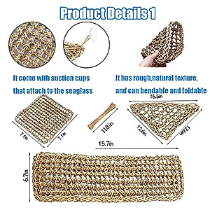 Woyrise Bearded Dragon Hammock Reptile Lounger Reptiles Plants Hanging Fake Vines Boston Bearded Dragon Tank Accessories Decorfor Chameleon, Lizards, Geckos, Hermit Crabs