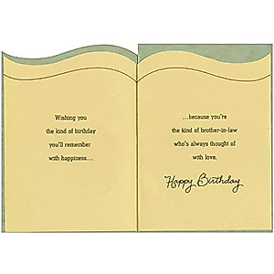 Designer Greetings Calm Lake Between Lush Green Trees Birthday Card for Brother-in-Law