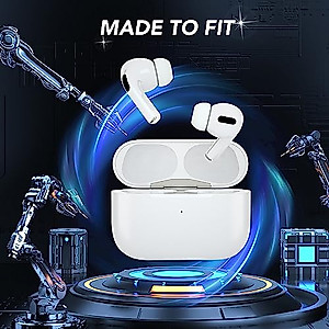 6 Pairs Replacement Ear Tips for AirPods Pro and AirPods Pro 2nd Generation with Noise Reduction Hole, Silicone Earbuds Tips for AirPods Pro with Portable Storage Box (Sizes, S/M/L, White)