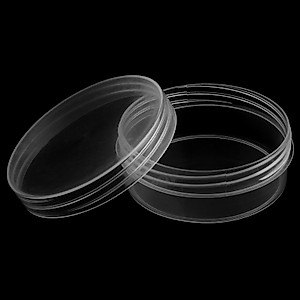 FUNSUEI 30 PCS Round Clear Plastic Bead Storage Containers, Bead Storage Containers with Lids, Cylinder Stackable Bead Containers Round Plastic Bead Organizer for Beads, Jewelry, Small Items Storing