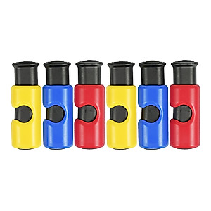 Set of 6 Bread Bag Clips - Cinch Non-Slip Grip Easy Squeeze And Lock - Features 3 Colors for Labeled Organizing