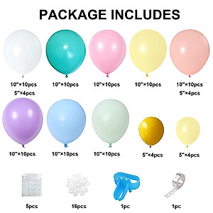 16 Set Daisy Flower Balloons DIY Kit,Boho Macaron Pastel Balloons Daisy Balloons Flower Party Decorations for Baby Shower Birthday Wedding Anniversary Groovy Party Supplies