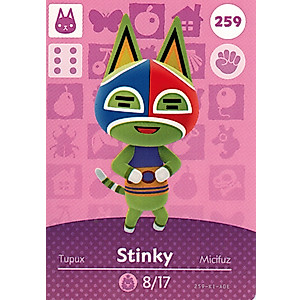Nintendo Animal Crossing Happy Home Designer Amiibo Card Stinky 259/300 USA Version