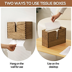 Kirigen Wood Wall Mounted Paper Towel Dispenser CZH-DBR- Dark Brown Paper Towel Holder Countertop for Kitchen Restroom Decor and Bathroom - Holds C Fold, Z Fold, Trifold Hand Tissue Napkins