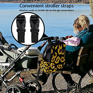 TropicalLife Sunflower Art Painting Diaper Backpack Large Capacity Baby Bags Multi-Function Zipper Casual Travel Backpacks for Mom Dad Unisex