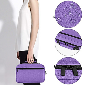 Damero Carrying Case for 2 Stethoscopes, Portable Stethoscope Case Compatible with 3M Littmann/ADC/Omron Stethoscope, BP Cuffs and Other Accessories, Purple