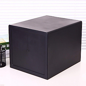 Flat File Cabinet, 5-Layer Plastic Locker, Data Drawer File Cabinet for Home Office Color: Black