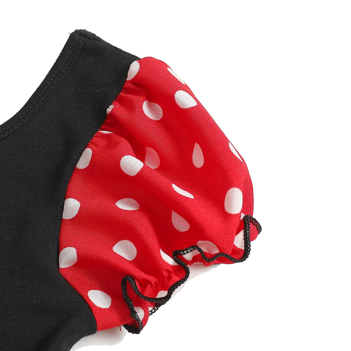 Edlike Girls Polka Dot Ballet Tutu Dress Halloween Dress Up Party Princess Dress Dance Costume (Red, 5-6 Years)