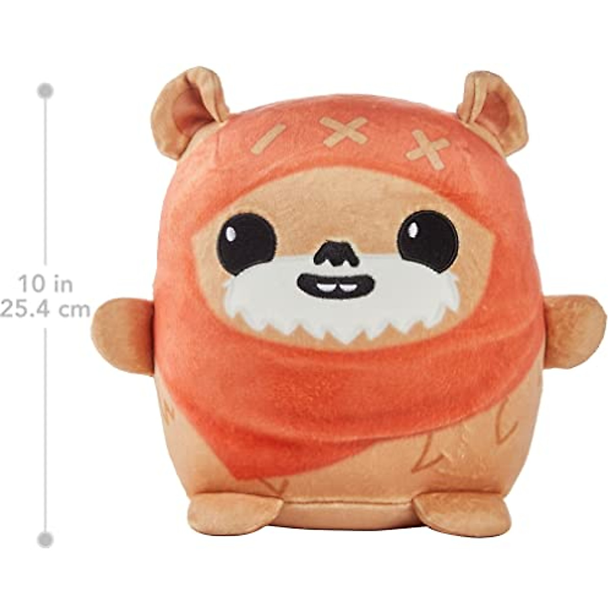 Star Wars Cuutopia 10-inch Ewok Plush, Soft Rounded Pillow Doll, Collectible Gift for Kids & Fans Ages 3 Years Old & Up