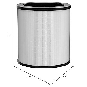 2 Pack TPLMB P60 Air Purifier Replacement Filters,Three-in-One Nylon Pre-Filter,True HEPA Filter,High-Efficiency Carbon Filter,P60-RF,White,Pack of 2.