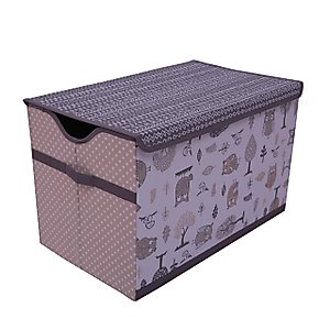 Bacati - Toy Chest Owls in the Woods Beige/Grey Neutral