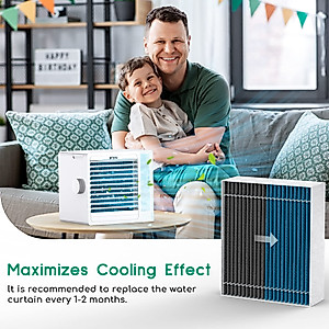 Afloia Wet Curtain Air Cooler Filter, Air Conditioner Replacement Air Curtain, Highly Absorbent, Compatible with CL1 Cooling Fan Blue