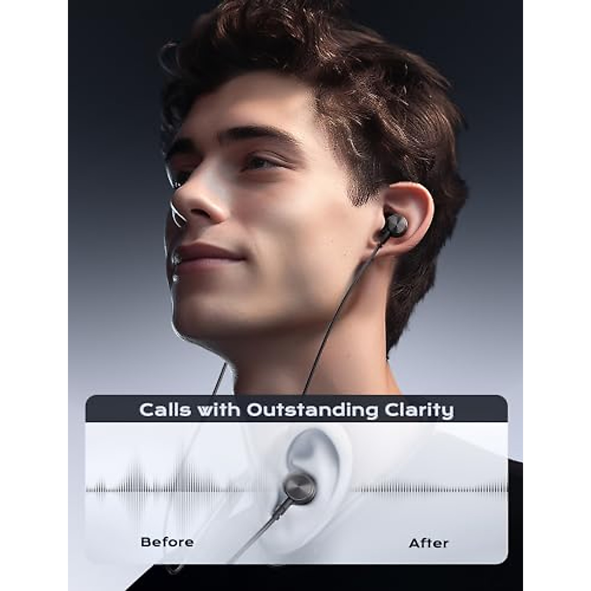 Rythflo Bluetooth Headphones, aptX-HD Wireless 5.0 Bluetooth Earbuds w/Mic in-Ear Magnetic Neckband Earphones 30Hrs Playtime, IPX7 Sweatproof Deep Bass Headset for Phone Call Music Sports