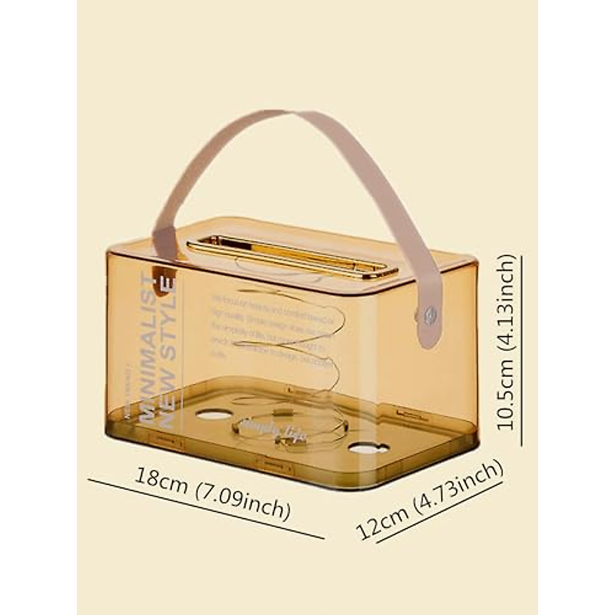 1pc Letter Graphic Tissue Storage Box (Color : Rust Brown, Size : One-Size)