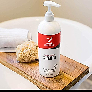 Zealios Swim & Sports Shampoo Remove Chlorine & Salt, Perfect Moisturizing Formula Hydrates Dry Hair, Protects Color Treated Hair from Pool Chemicals. Great for Swimmers, Athletes - 32 oz