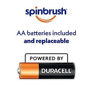 Spinbrush PRO CLEAN Battery Powered Toothbrush, Medium Bristles, 1 Count, Gold or Blue Color May Vary