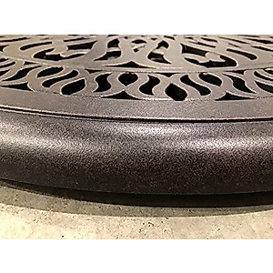 Cast Aluminum 24" Round Lazy Susan Turntable Rotating Tray Antique Bronze.