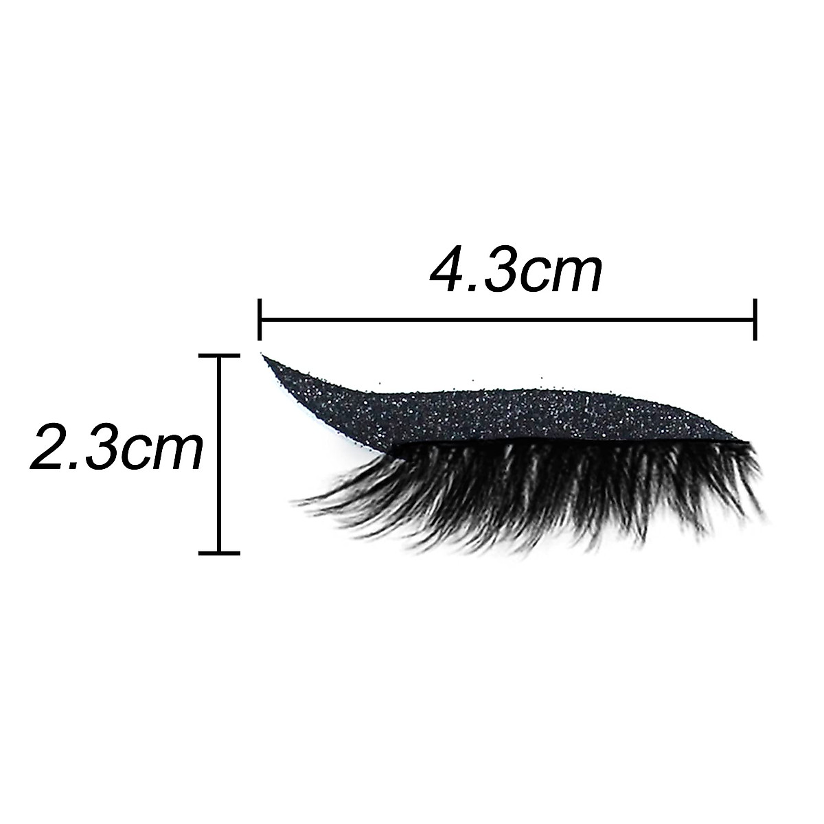 Eyelash Stickers Reusable Eyeliner and Eyelash Stickers 4 Pairs Reusable Eyelid And Eyelash Stickers Makeup Stickers Instant Outline Easy Quick Application -Women Make Up Eyeliner Stickers (Black)