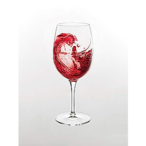 Luigi Bormioli Aero 12.25 oz Red Wine Glasses, 6 Count (Pack of 1), Clear