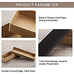 PH PandaHall 20 Pack Jewelry Gift Boxes, Necklace Bracelet Box Rectangle Packing Boxes with Sponge for Selling Pen Jewelry Birthday Christmas Valentines Mother Wedding Engagement 1.6x5.2x1”