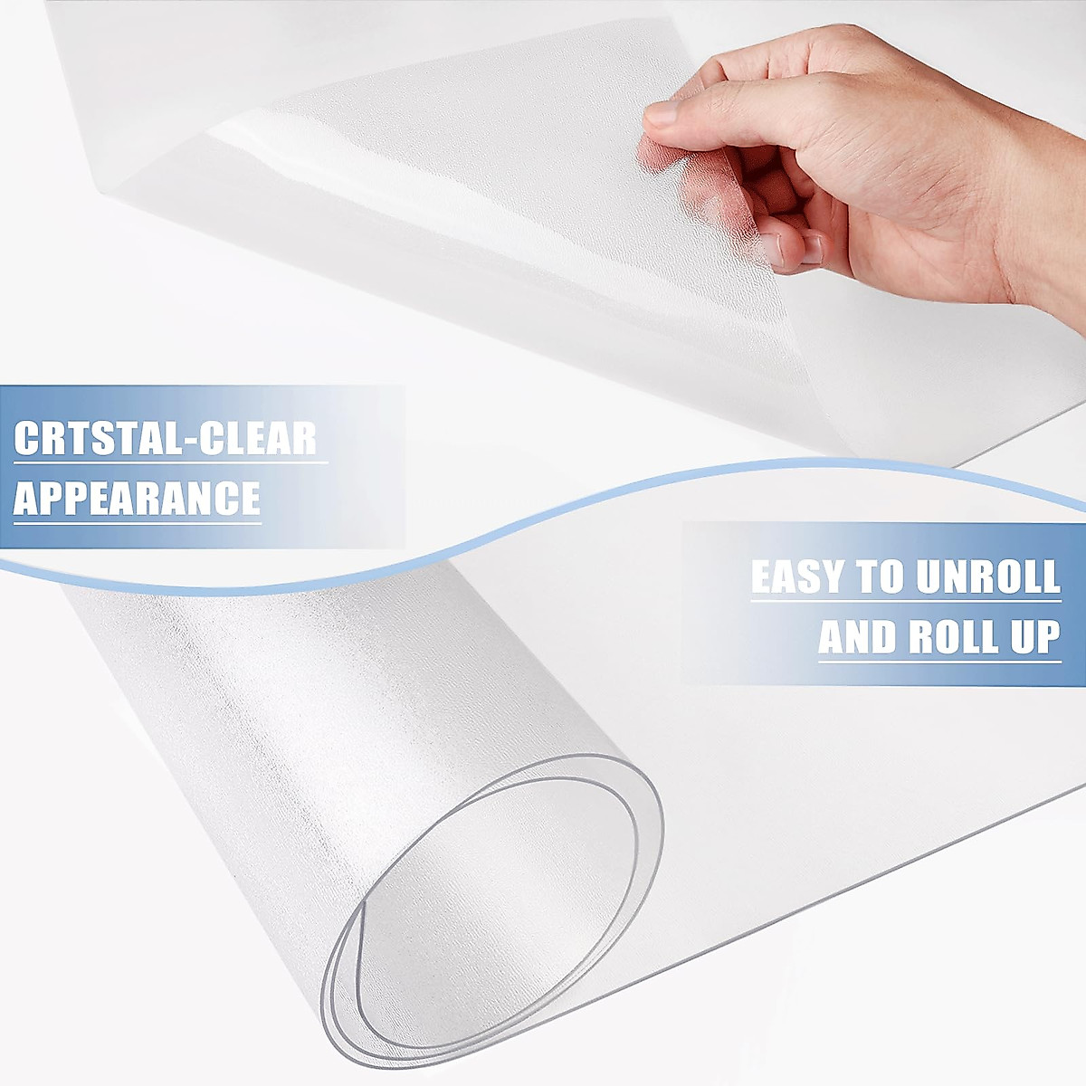 LuxStep Office Chair Mat for Carpet, Hard Wood Tile Floor Mats,Transparent Anti-Slip Computer Desk Chair Mat for Carpeted Floors, Home Office Floor Protector-30 x48,Rectangle