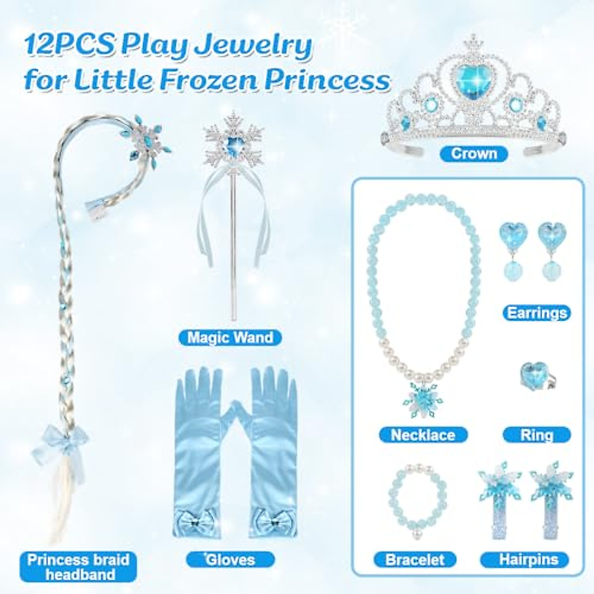 Meland Princess Dresses for Girls - Princess Costume with Long Cape for Cosplay, Dress Up Clothes for Little Girls Age 3,4,5,6,7,8 Year Old(3-4 Years)