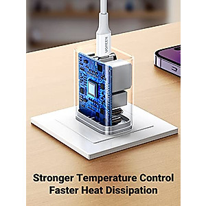 UGREEN 30W USB C Wall Charger - PD Fast Charger USB-C Power Adapter Compatible for MacBook Air, iPhone 14/14 Pro/13 Pro/13 Pro Max, Galaxy S22 Ultra/S21/S20, iPad Mini/Pro, Pixel 6, Airpods