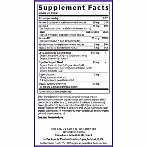 New Chapter Iron Supplement, Whole-Food Fermented Iron Complex Made with Organic Vegetables & Herbs + One Daily Non-Constipating Dose- 60ct, 2 Month Supply