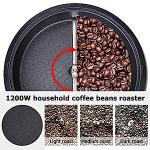 Household Coffee Roasters Machine Electric Coffee Beans Roaster for Cafe Shop Home Use 500g/1.1lb (Upgrade 110V-120V)