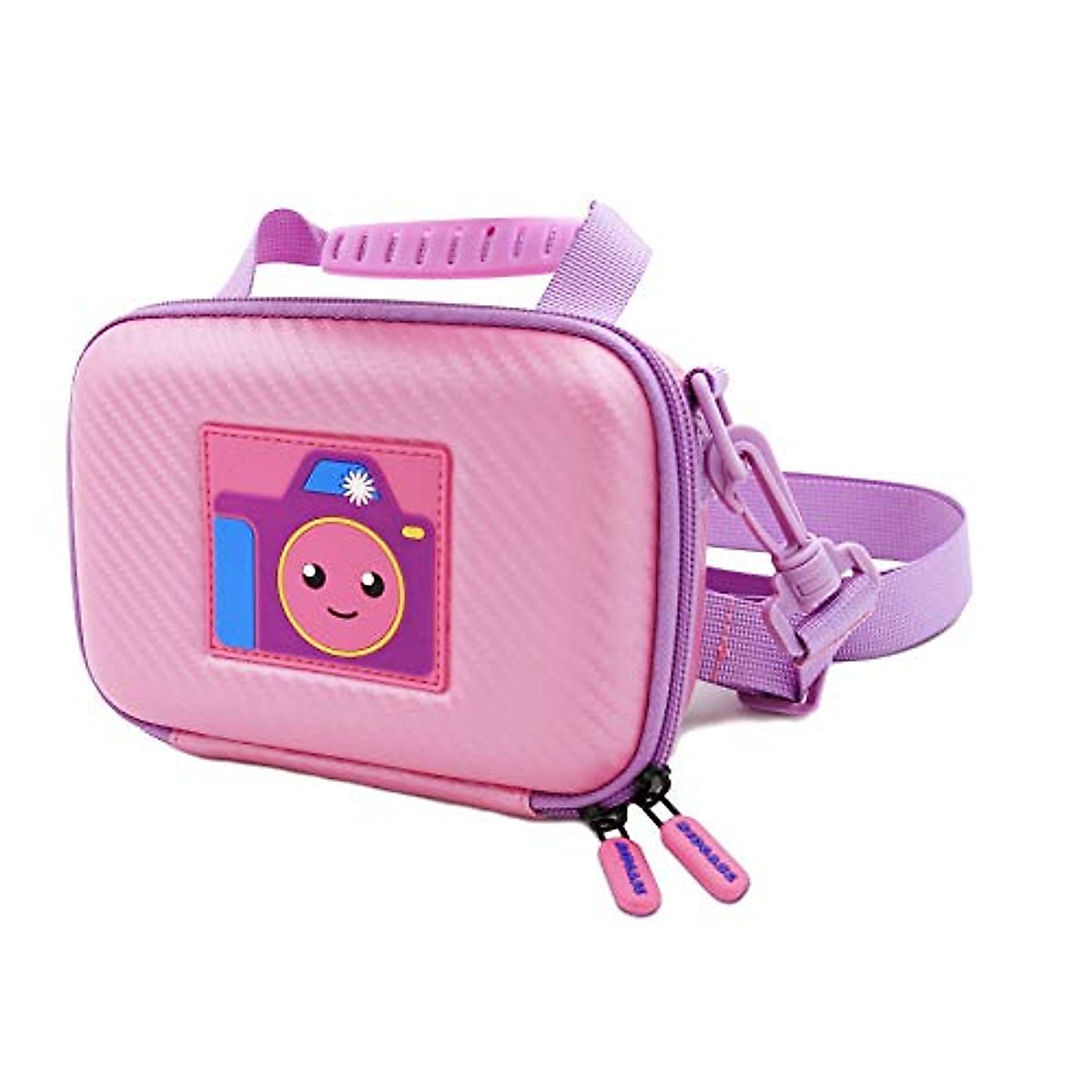 CASEMATIX Pink Camera Case Compatible with VTech KidiZoom Camera - Protective Travel Case with Shoulder Strap Compatible with VTech KidiZoom Duo Selfie Cam, Pix, Twist Connect and More!