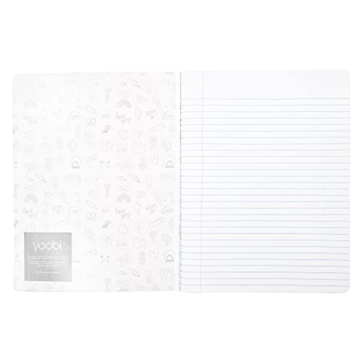 Yoobi Composition Notebook Set - 3 Pack of Composition Notebooks, 100 Sheets Each, Kids Notebooks College Ruled - Rainbow, Frenchie Polka Dot, Pando Unicorn Notebooks - 7.5" x 9.75", 3 Pack