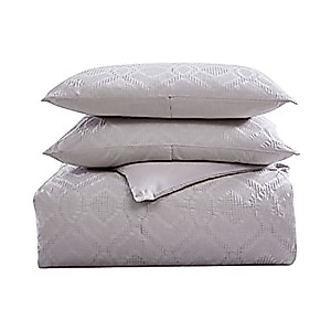 Tommy Bahama - King Comforter Set, Cotton Bedding with Matching Shams, Medium Weight Home Decor for All Seasons (Waffle Grey, King)