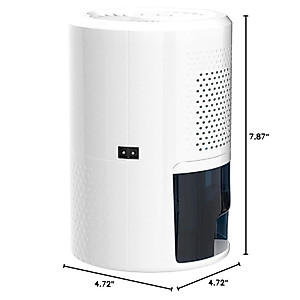 Dehumidifiers - 34oz(1000ml) Small Dehumidifiers for Home Bedroom Bathroom Basement Closet RV, 2200 Cubic Feet (220 Sq ft) Auto-off Portable and Compact Ultra Quiet Mini Electric Dehumidifier