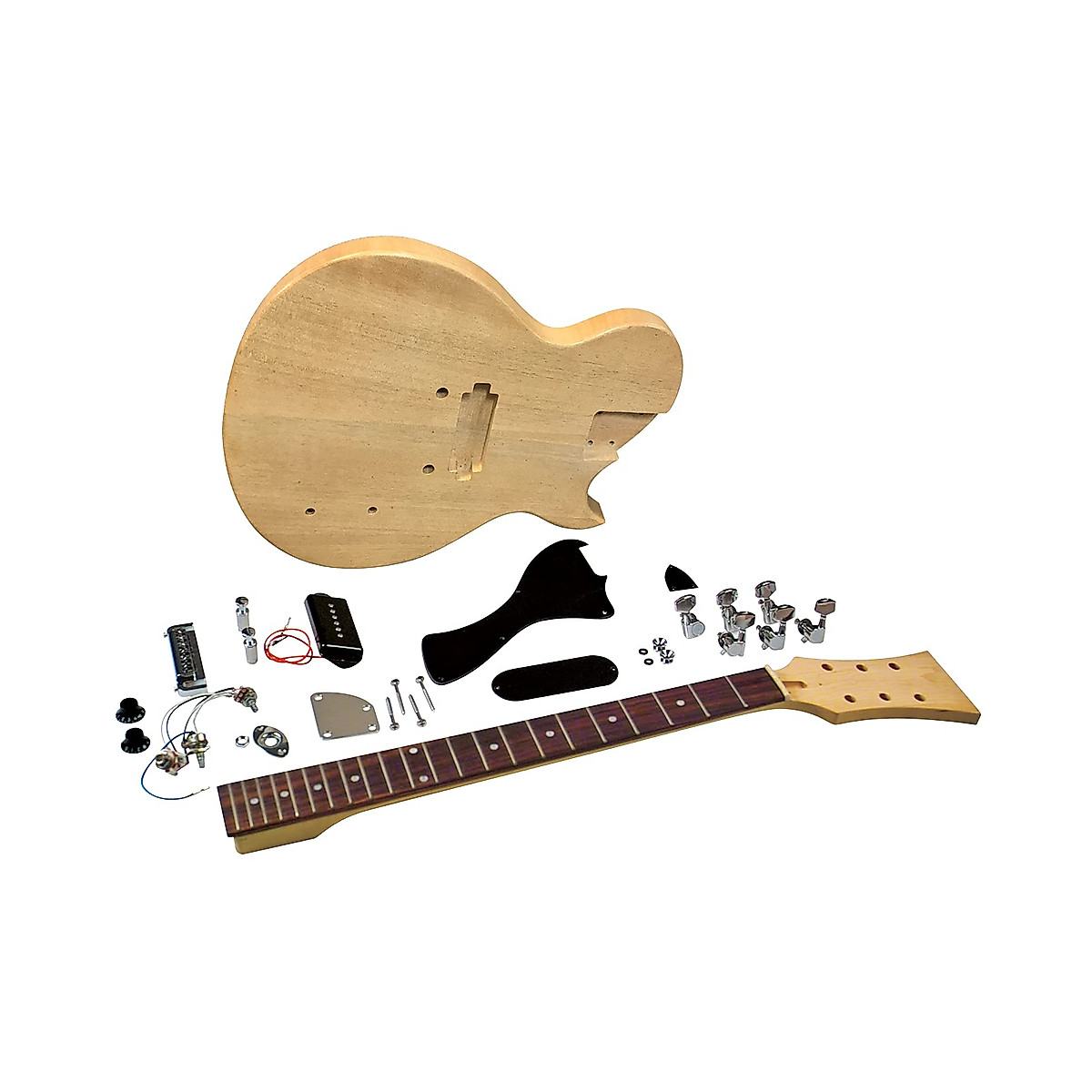 Saga LJ-10 Student Electric Guitar Kit - Single Cutaway, Natural