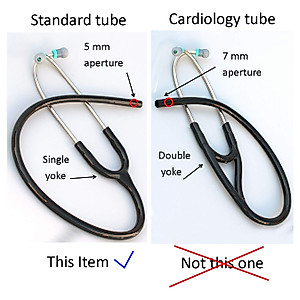 Compatible Replacement Tube by CardioTubes fits Littmann(r) Classic II SE(r) standard Stethoscopes - 5mm SKY BLUE TUBING
