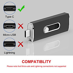 JOIOT 128GB USB C Flash Drive Dual USB 3.0 Flash Drive Type C + USB A Portable Type-C Flash Drive 2-in-1 USB-C Thumb Drive for Smartphone Tablet Computer Mac iPhone Black